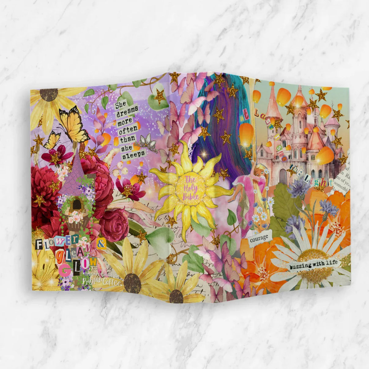 Flower Gleam & Glow Canvas Bible – Bibles and Coffee